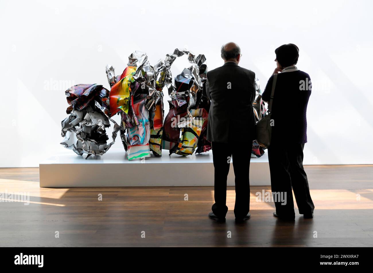 Museum Frieder Burda, Architect Richard Meier, Baden-Baden, Black Forest, Two people looking at ...