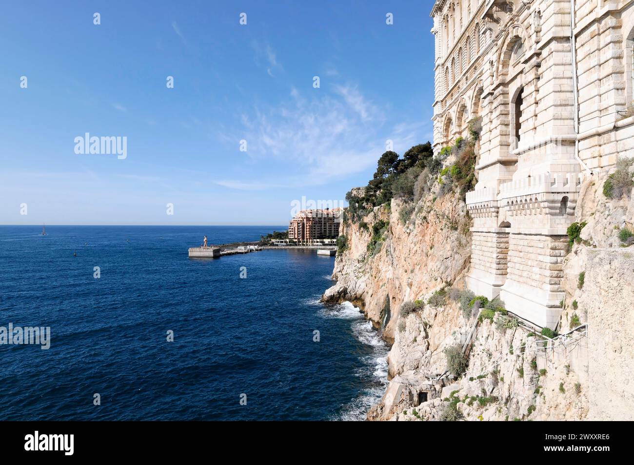 View below the Oceanographic Museum, Monte Carlo, Principality of ...