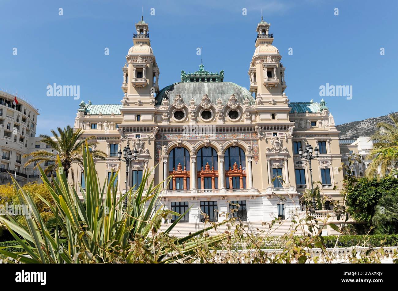 Casino, partial view, Monte Carlo, Principality of Monaco, Historic ...