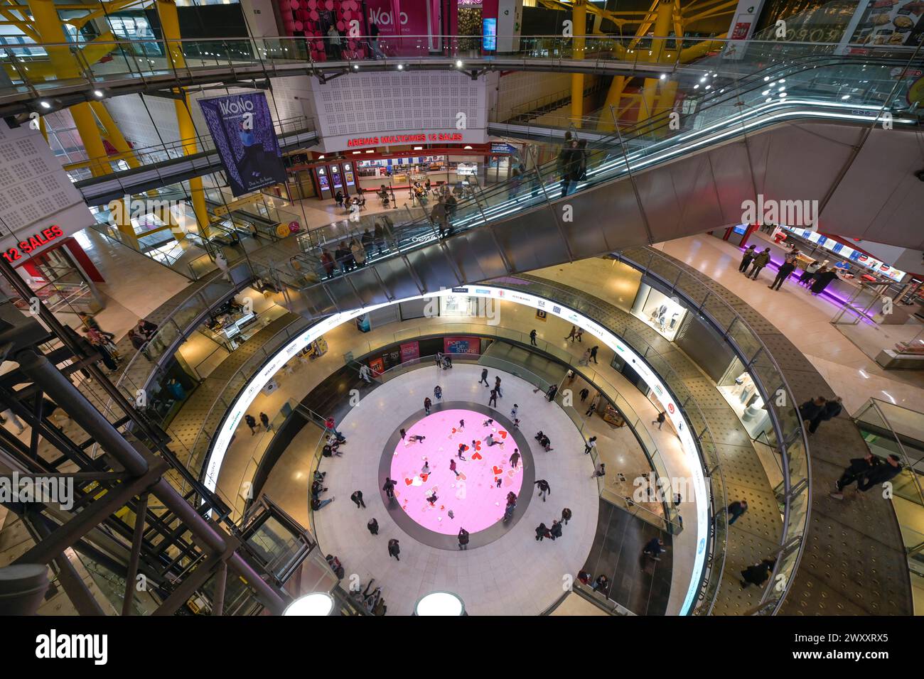 Interior view, Arenas de Barcelona shopping centre, Placa d'Espanya ...