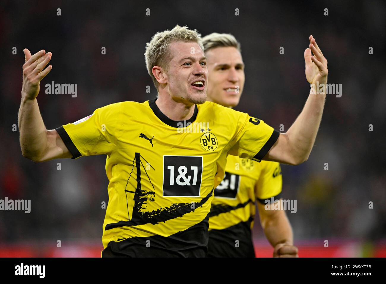 Goal celebration Julian Ryerson Borussia Dortmund BVB (26), Nico ...