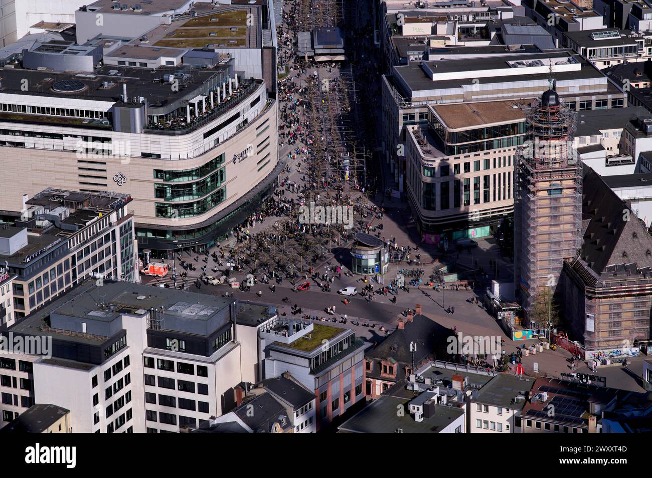 View from the observation deck of the Main Tower to Hauptwache, St ...