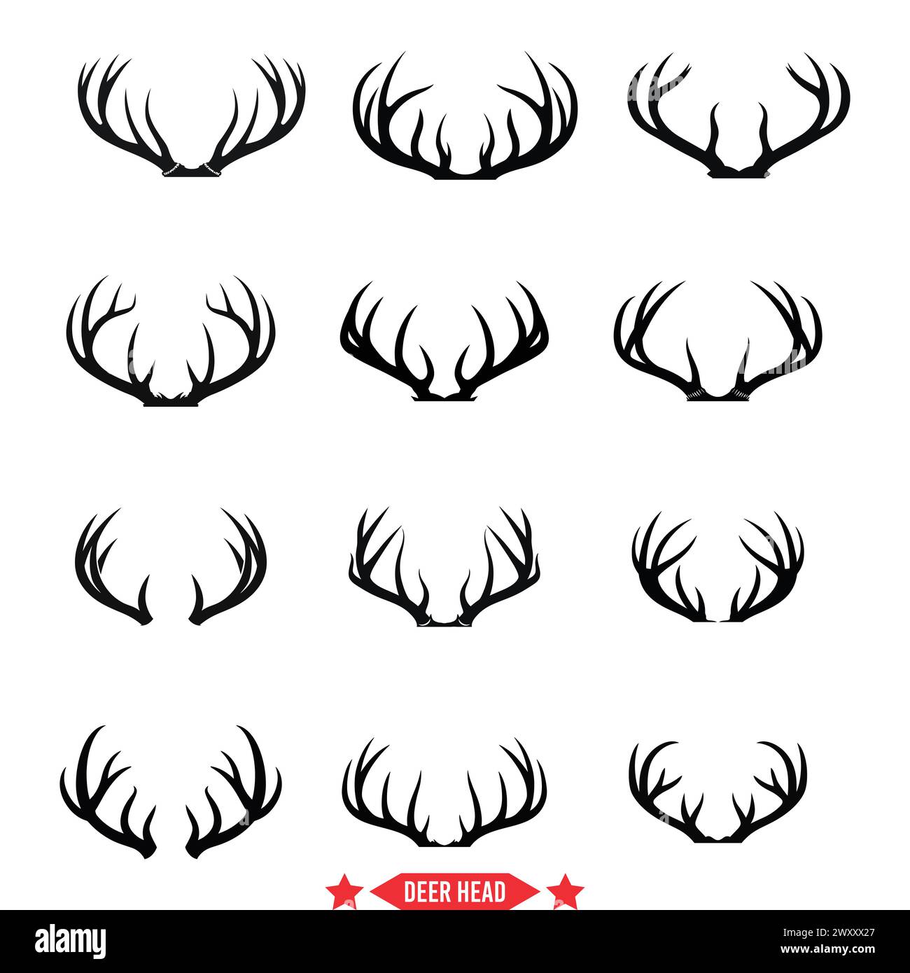 Artistic Deer Head Shape Designs Graceful Silhouettes for Diverse ...