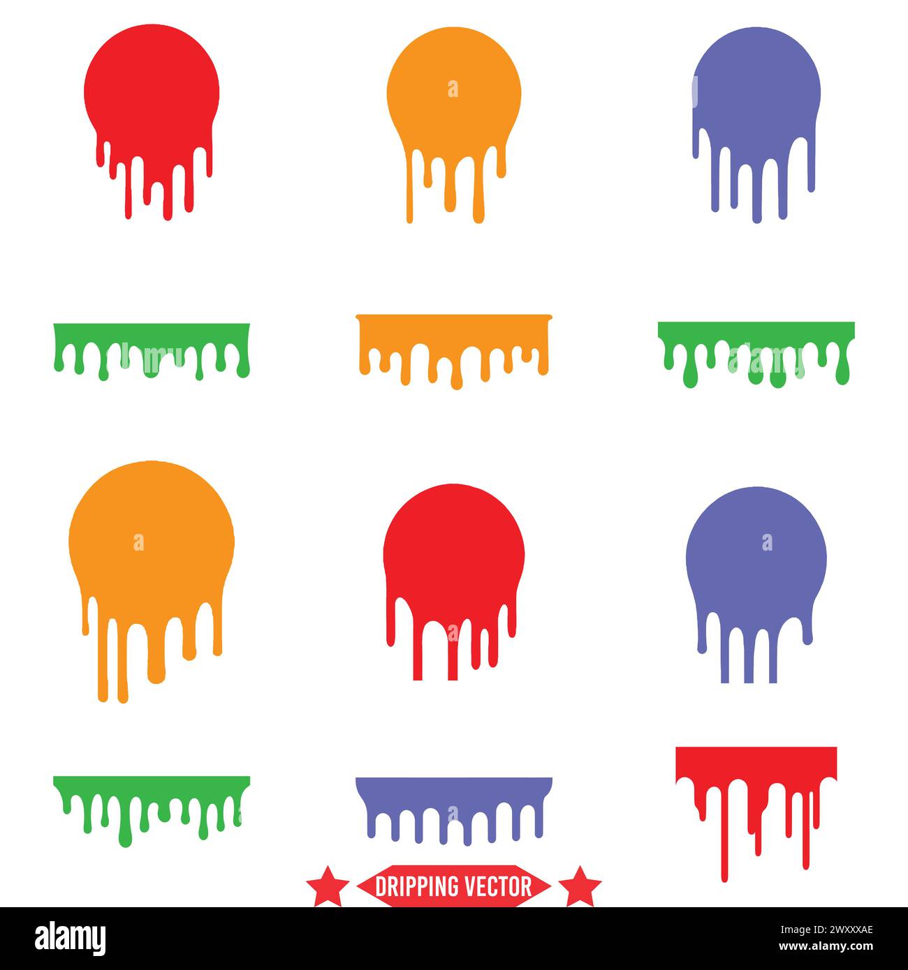 Dynamic Flow Versatile Dripping Vector Elements for Designers Stock ...
