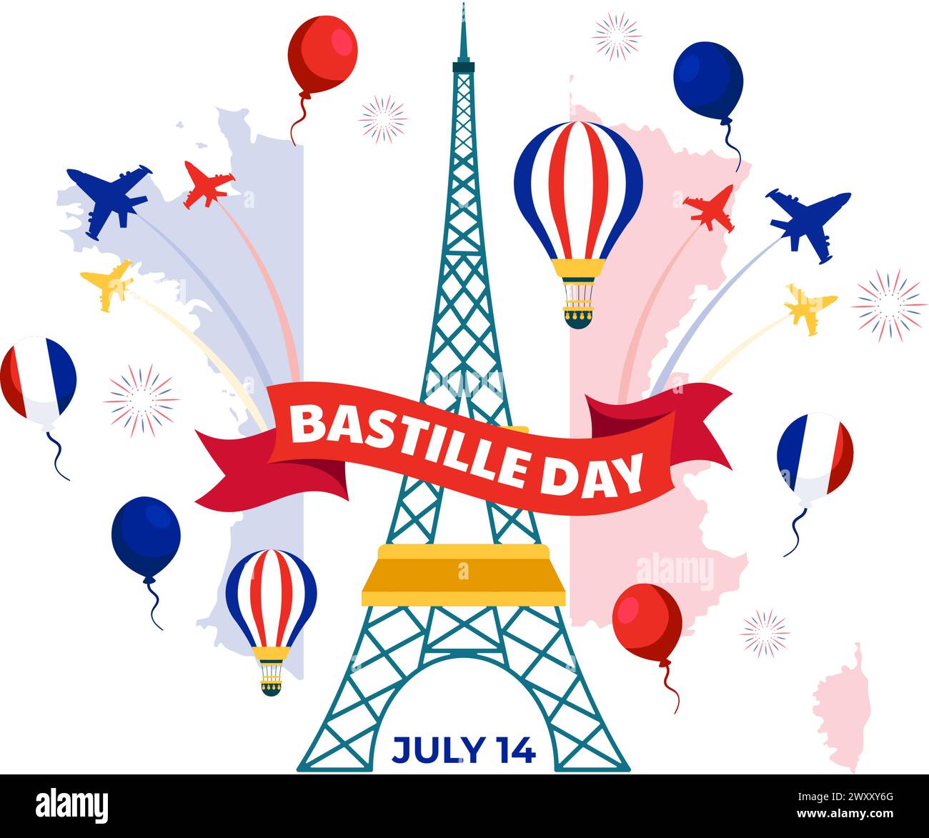 14 july france Stock Vector Images - Alamy
