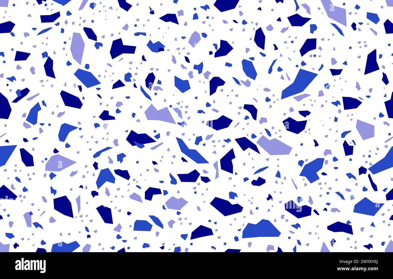 White and blue terrazzo mosaic tile pattern, marble floor texture ...