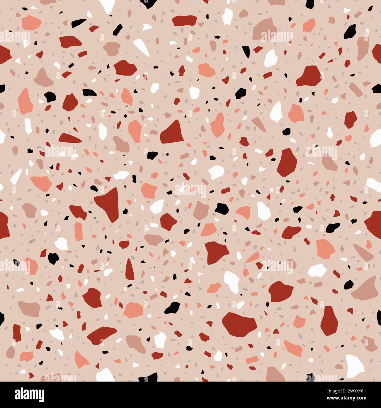 Brown and maroon terrazzo mosaic tile pattern, beige terazzo marble ...