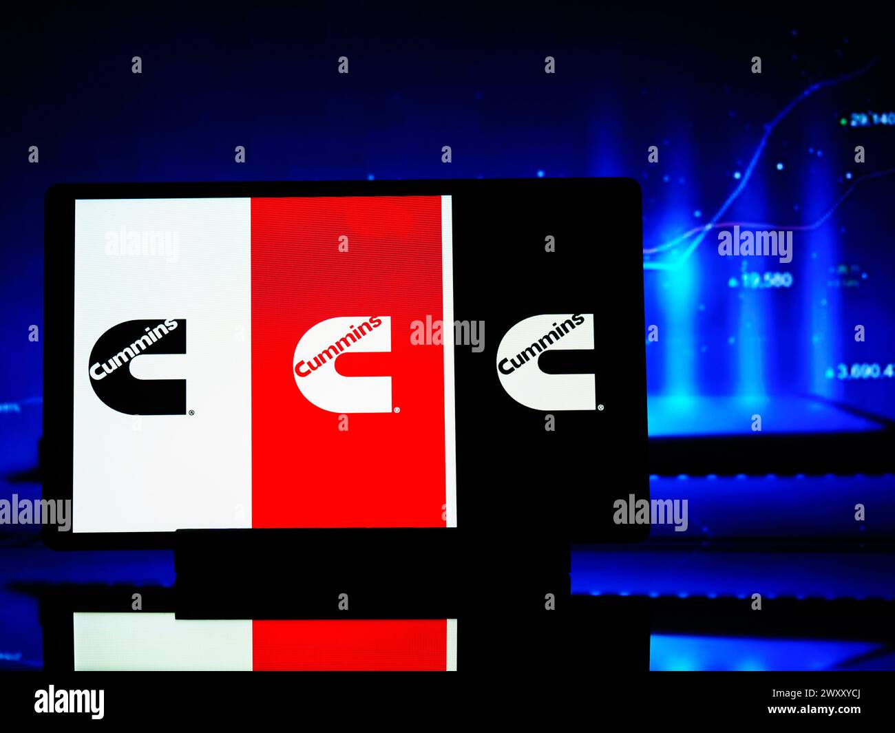 Germany. 03rd Apr, 2024. In this photo illustration, a Cummins Inc ...