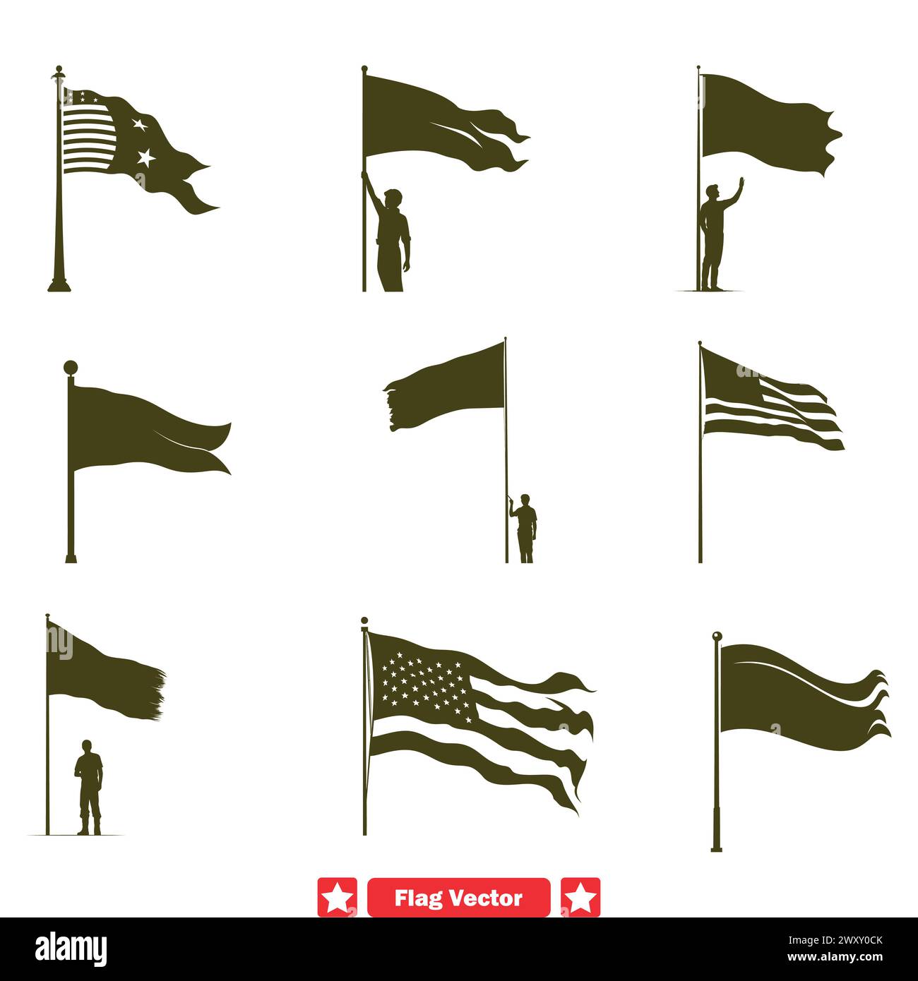 Distinctive flags Stock Vector Images - Alamy