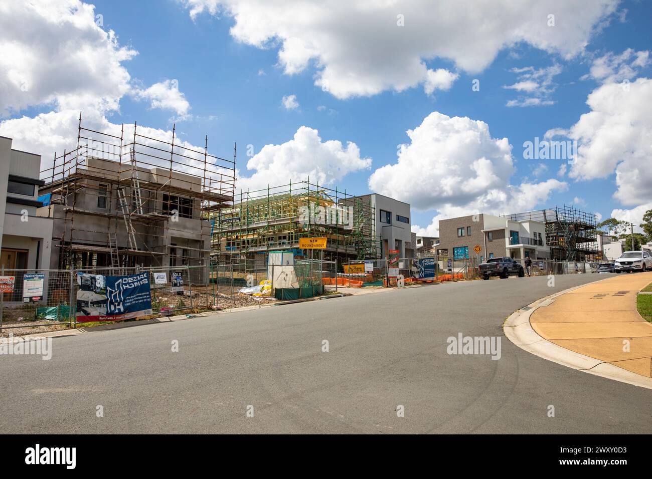 New homes being built in Kellyville, Hills Shire suburb of Sydney ...