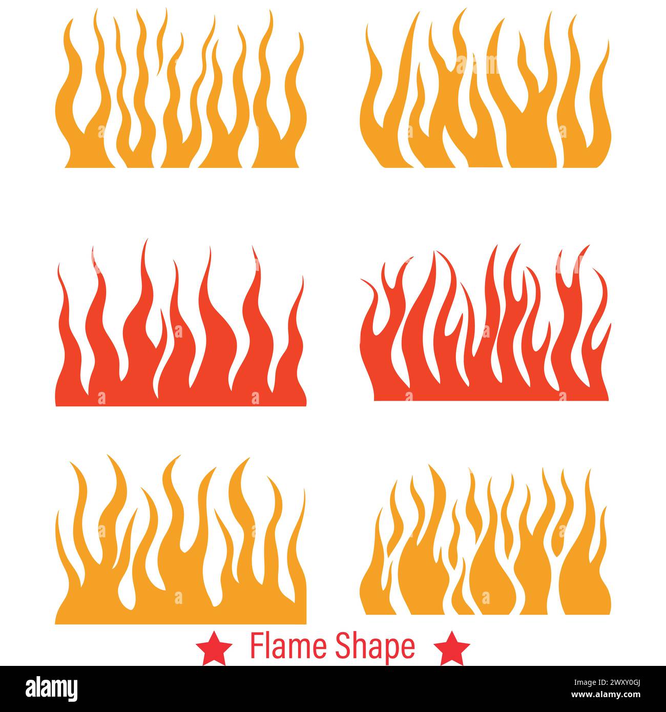 Embers Unleashed Captivating Flame Shape Vector Collection for ...