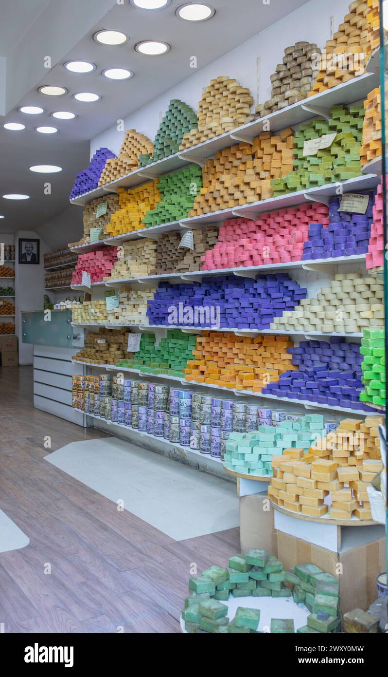 Soap shop interior, Mardin, Mardin Province, Turkey Stock Photo - Alamy