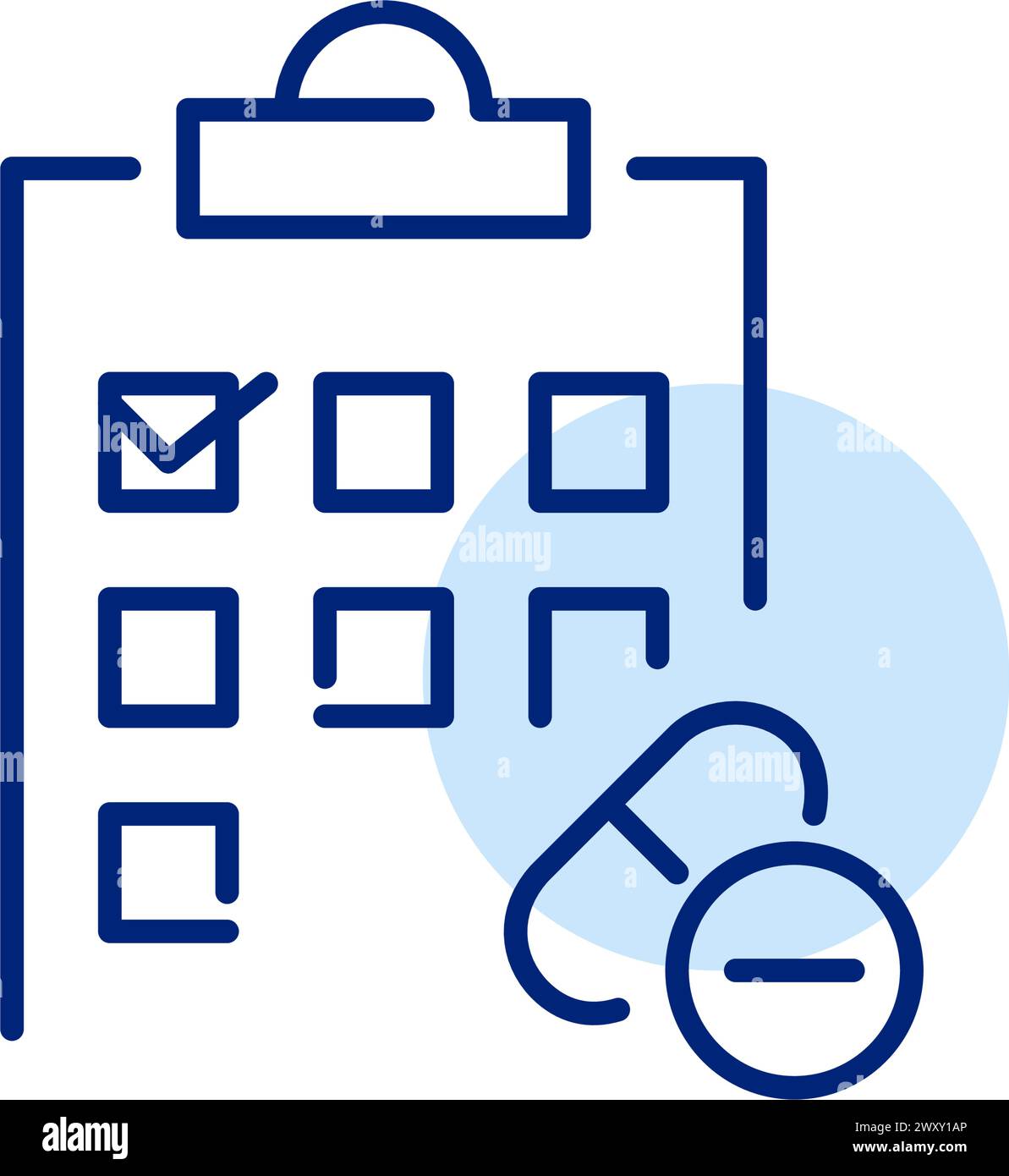 Calendar with checkmarks on clipboard. Structured treatment plans and ...