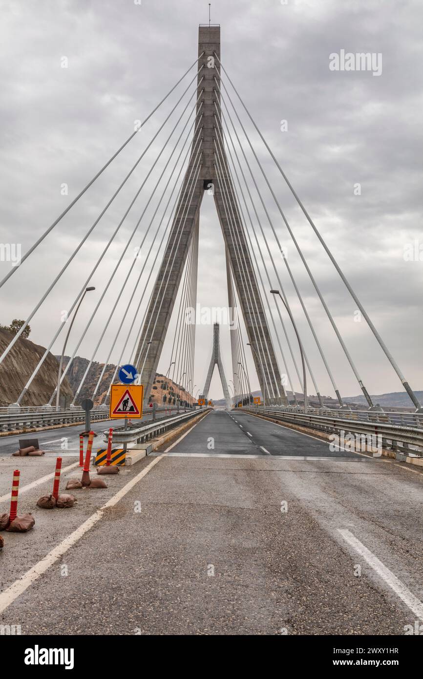 Nissibi Cable-Stayed Bridge, Ataturk Dam Reservoir, Sanliurfa Province ...