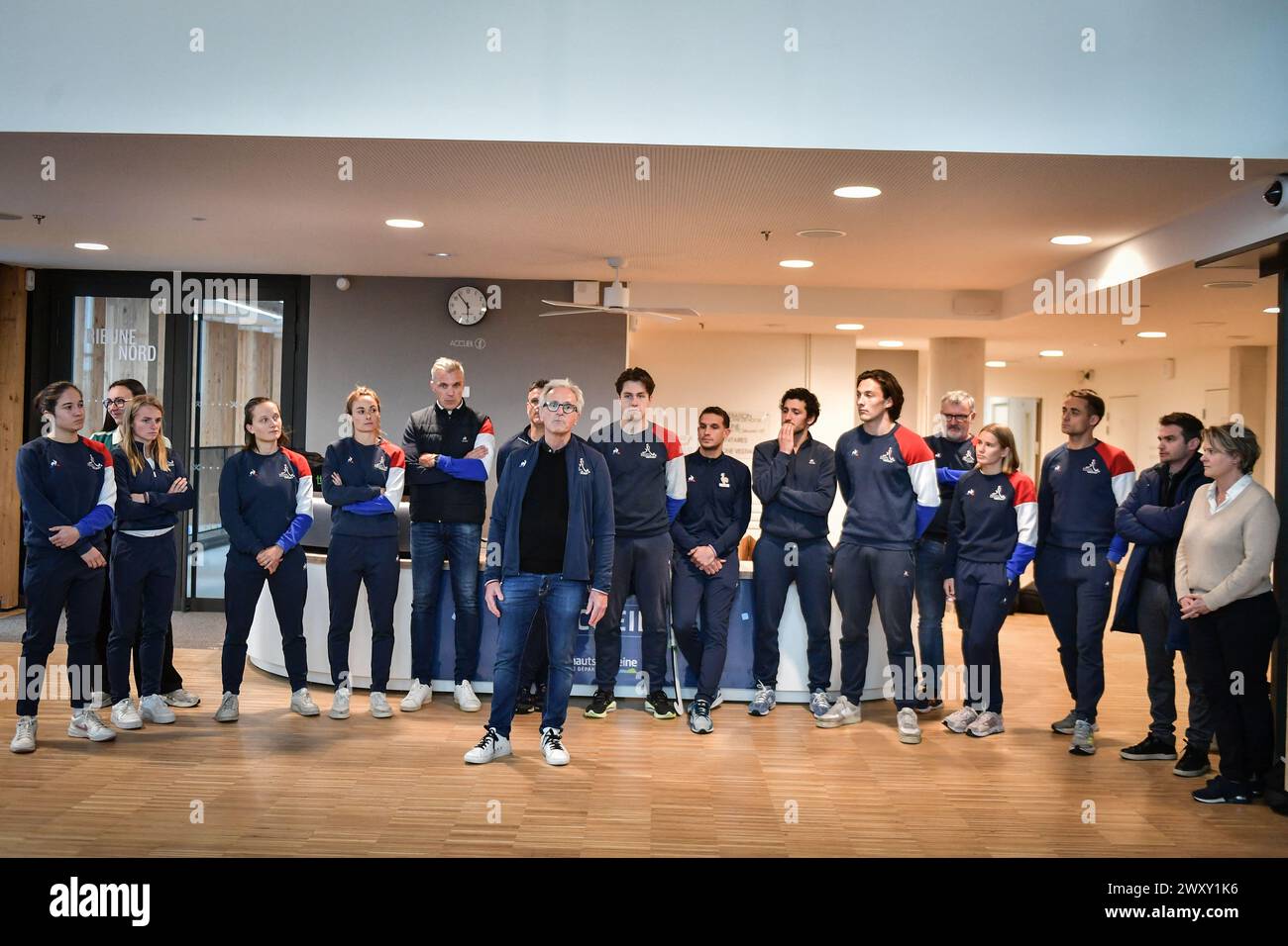 Paris, France. 02nd Apr, 2024. Players of the French national team of ...