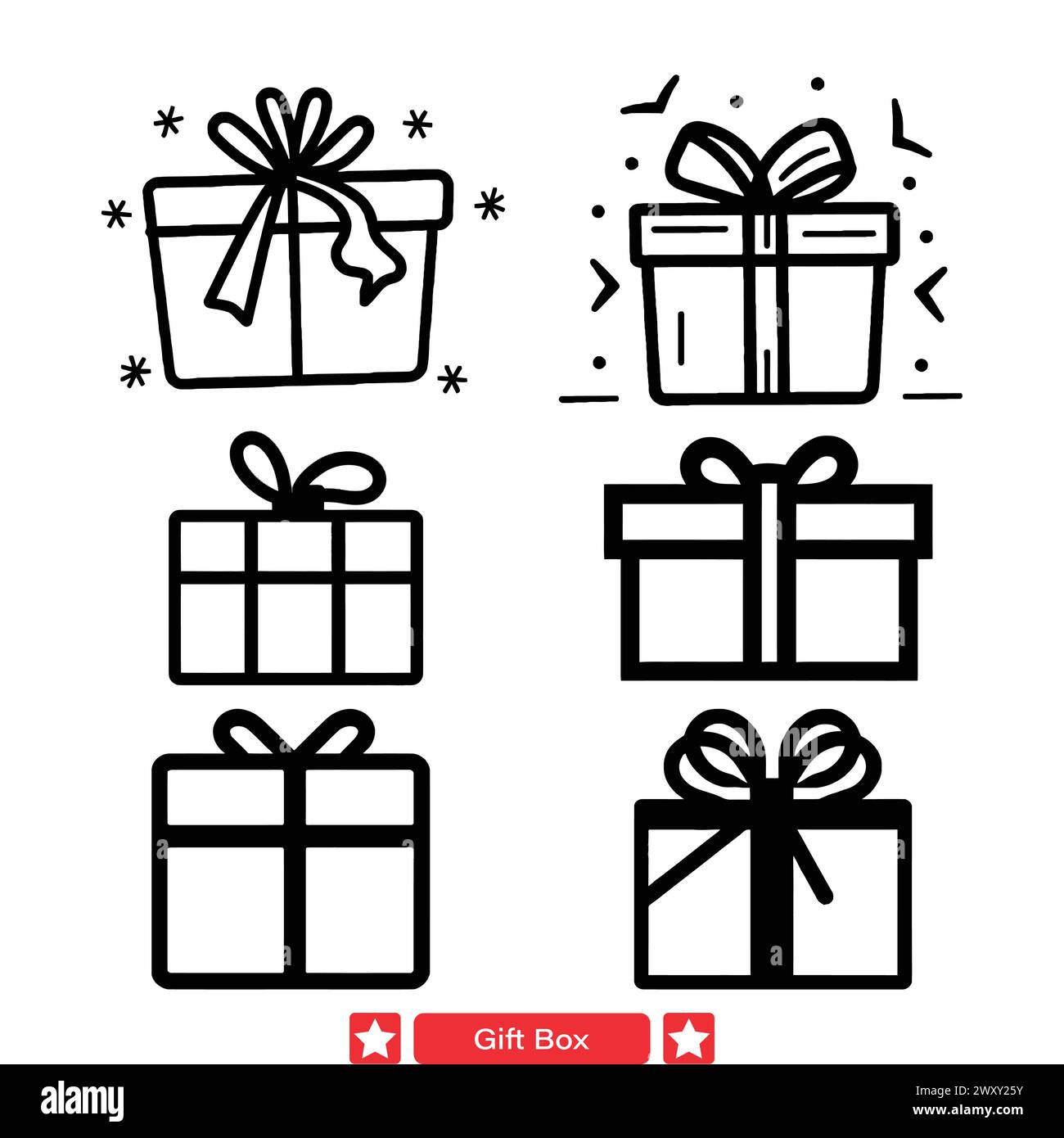 Versatile Gift Box Silhouette Bundle Enhance Your Designs with Stylish ...