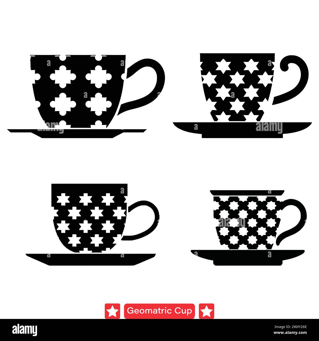 Geometric cups vector vectors hi-res stock photography and images - Alamy