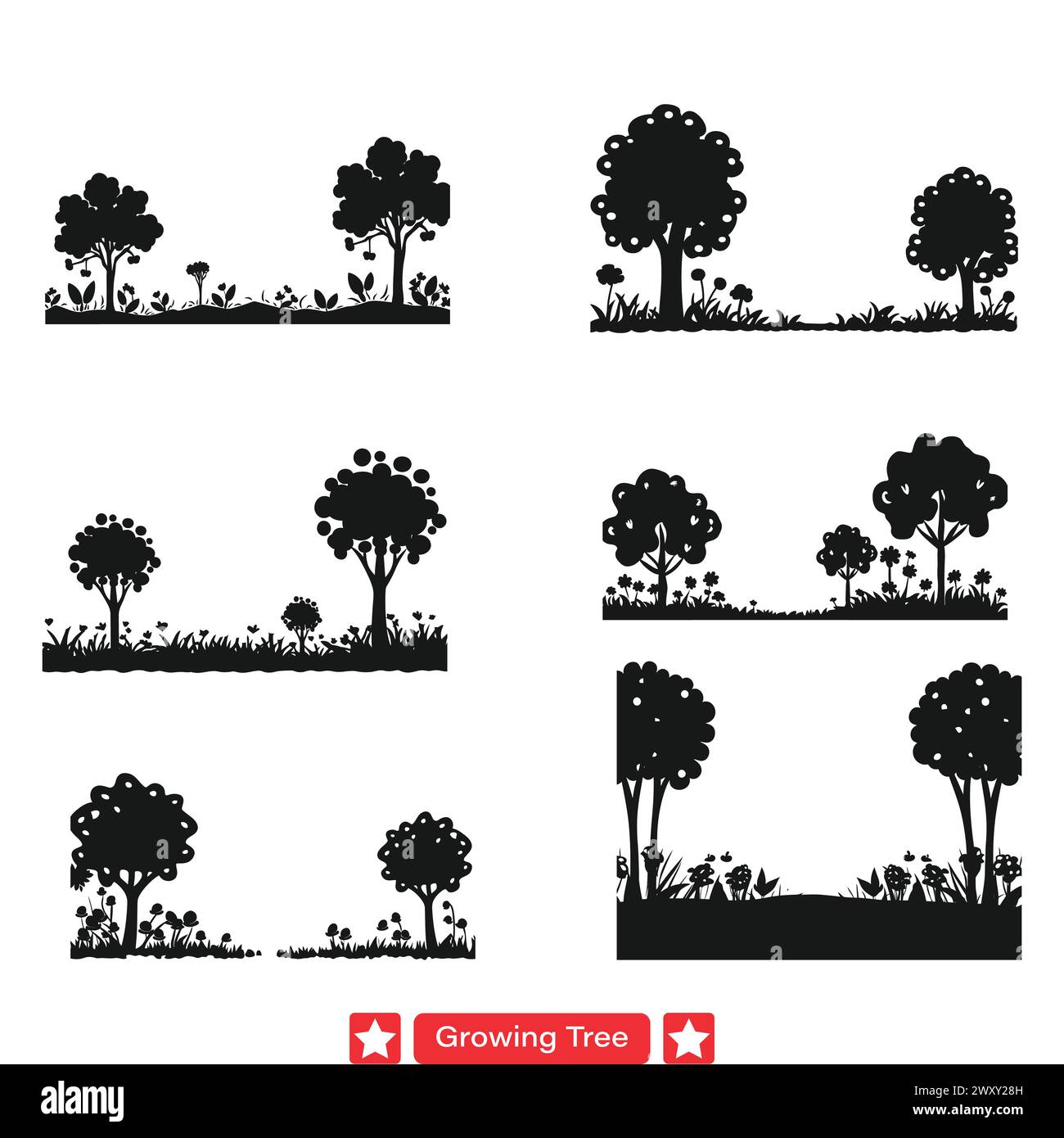 Vibrant plants Stock Vector Images - Alamy