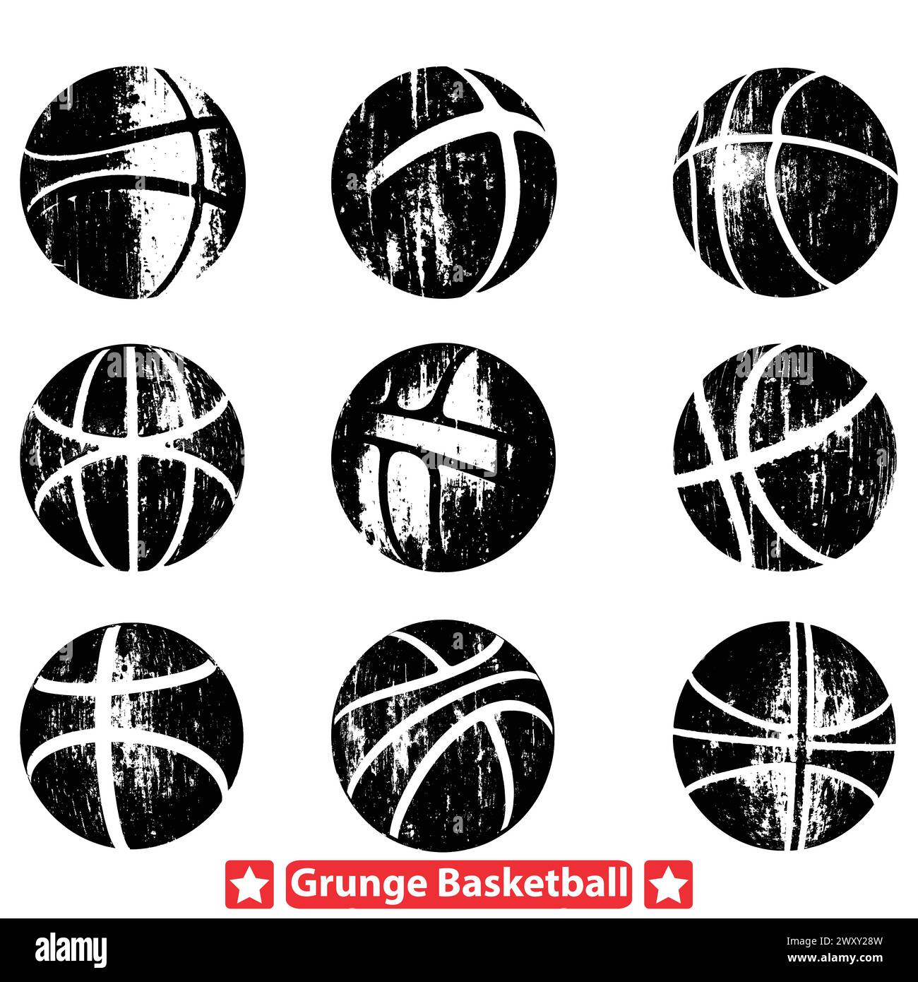 Basketball court silhouette Cut Out Stock Images & Pictures - Alamy