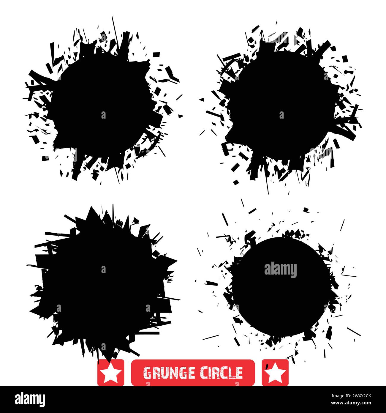 Antique Grunge Circles Vector Pack Vintage Inspired Circular ...