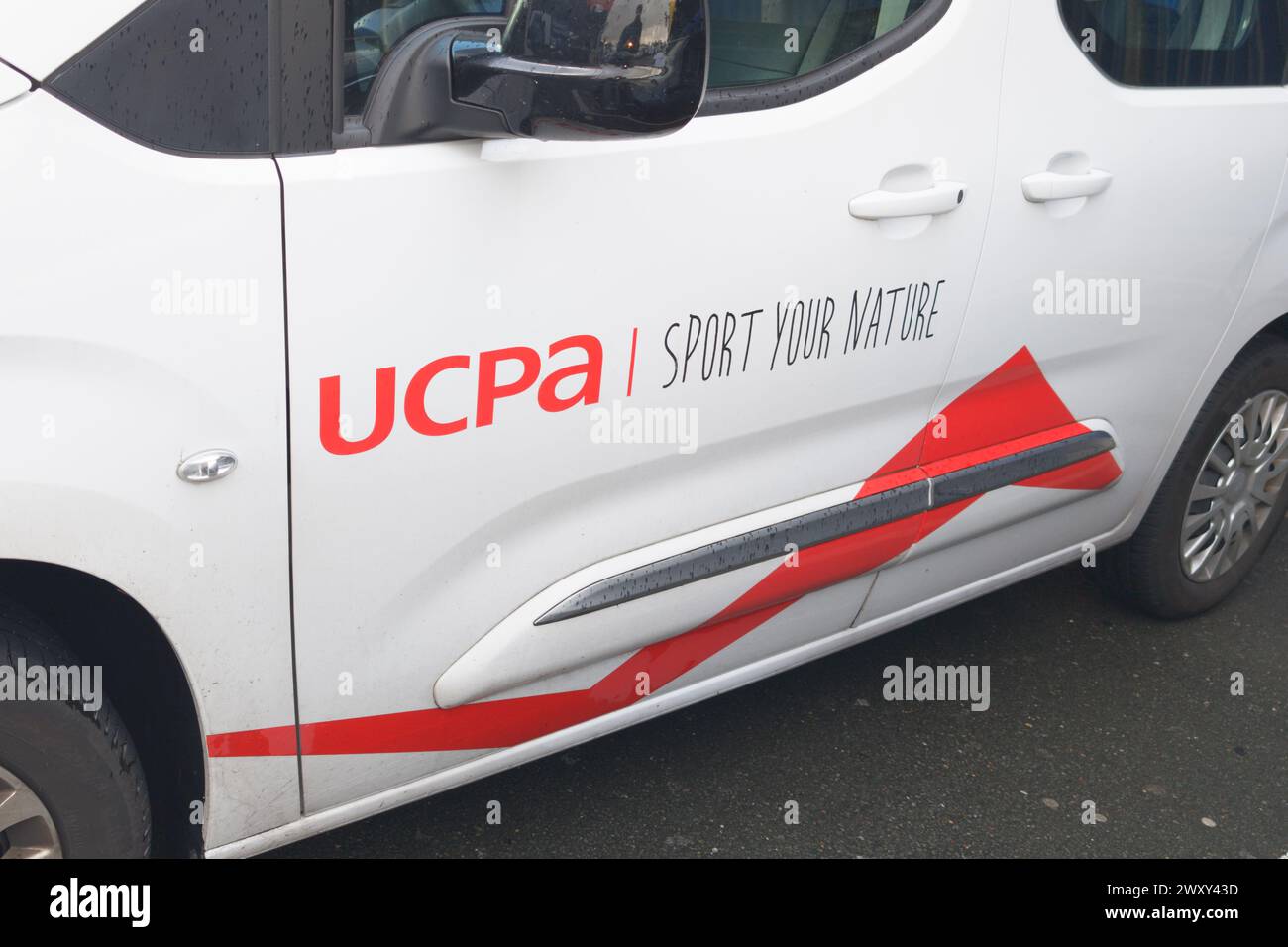 Bordeaux , France - 04 02 2024 : UCPA sign logo and brand text on car ...
