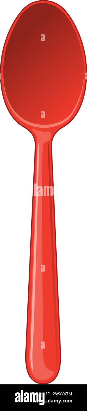 Vector illustration of a simple red spoon Stock Vector Image & Art - Alamy