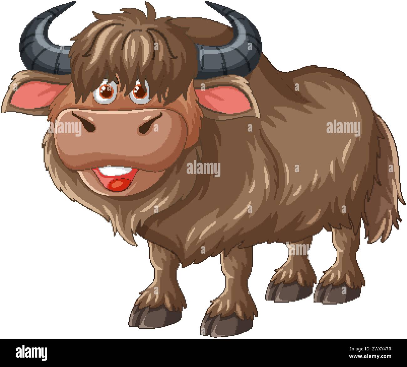 A friendly yak cartoon with a big smile Stock Vector Image & Art - Alamy
