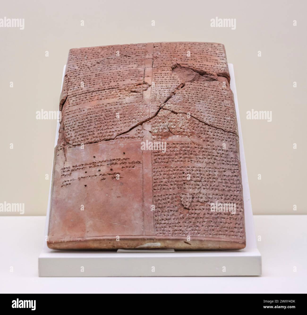 Cuneiform clay tablet, Bogazkale, Corum Province, Turkey Stock Photo ...