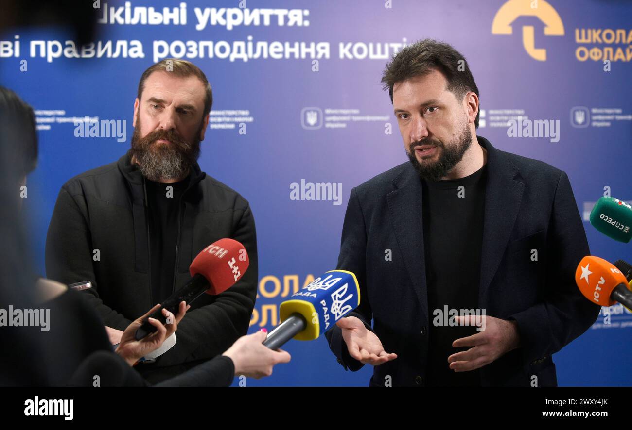 Non Exclusive: KYIV, UKRAINE -APRIL 1, 2024 - Minister of Education and Science of Ukraine Oksen ...