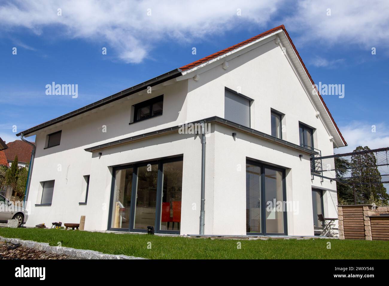 New single-family house in Germany Stock Photo - Alamy