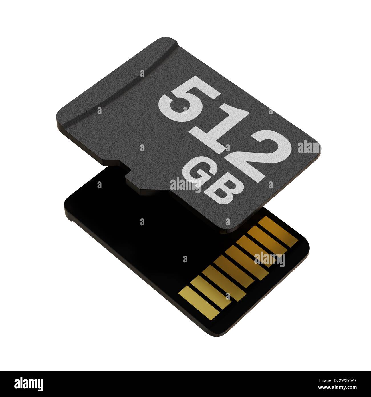 Memory card with 512 GB capacity, MicroSD flash storage disc Stock ...