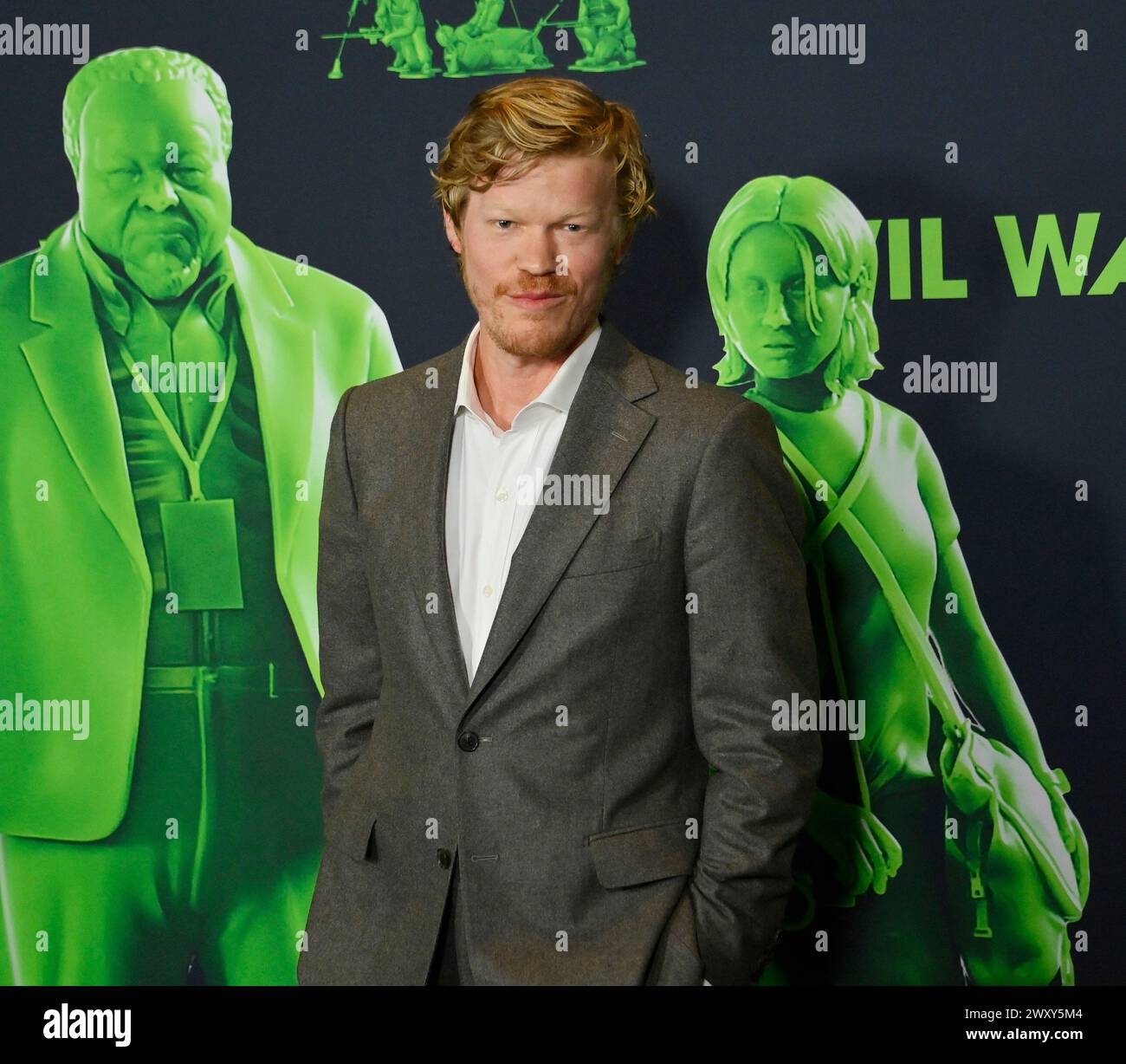 Jesse Plemons attends the premiere of the motion picture "Civil War" at ...