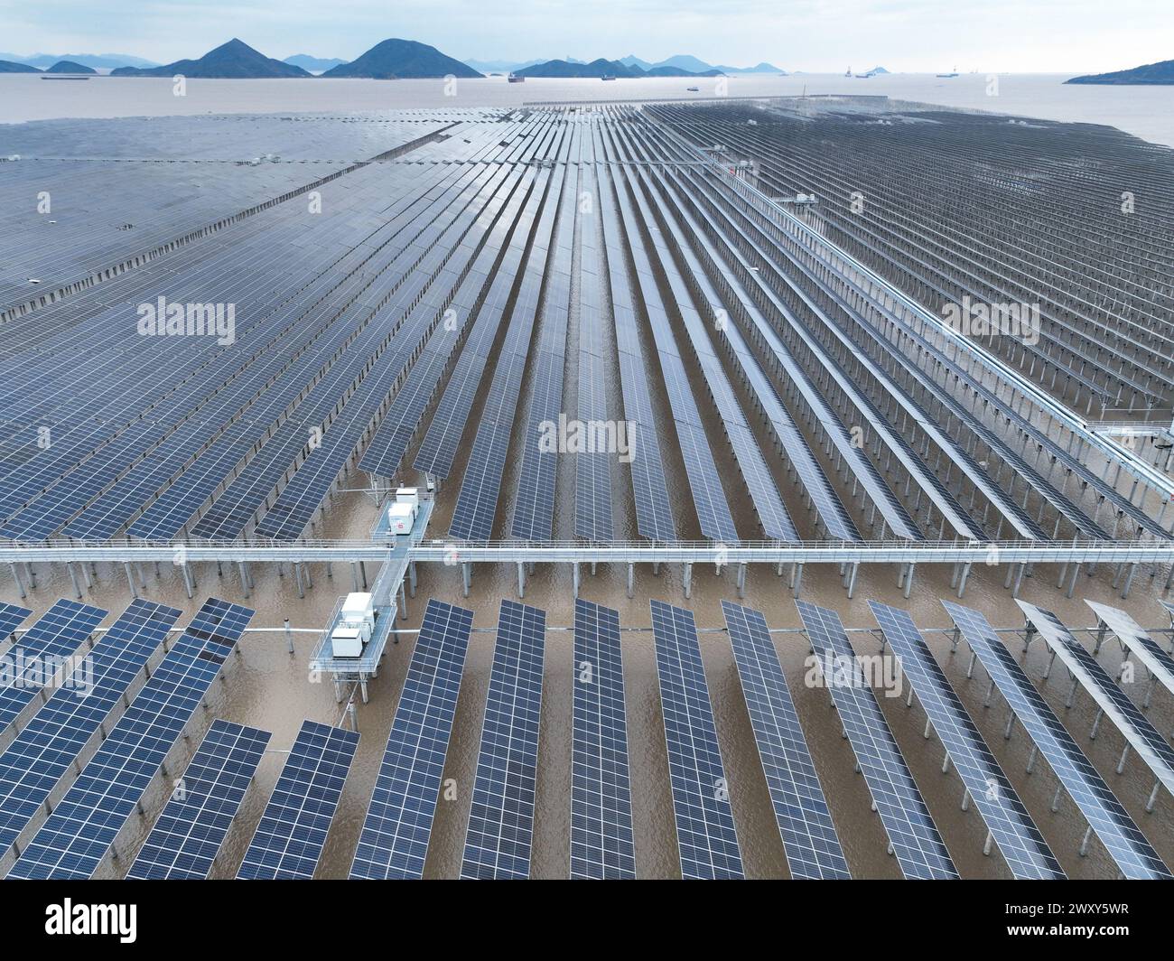 Taizhou, Sanmen County of Taizhou City. 30th Nov, 2023. An aerial drone ...