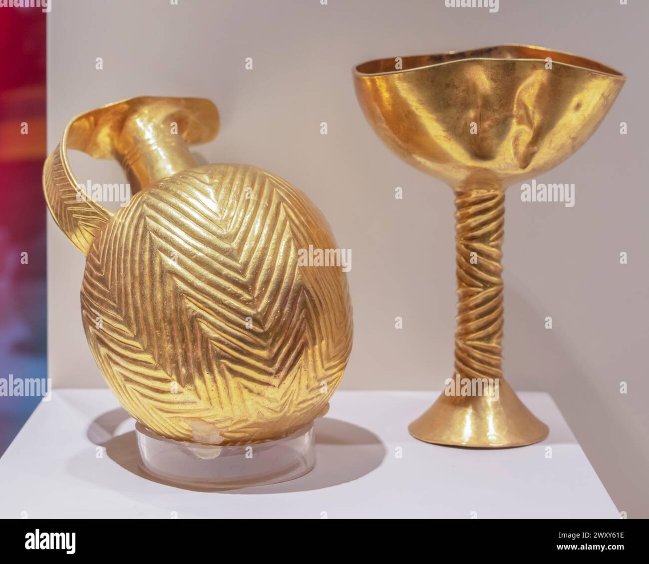 Pitcher and goblet, gold, Museum of Anatolian Civilizations, Ankara ...