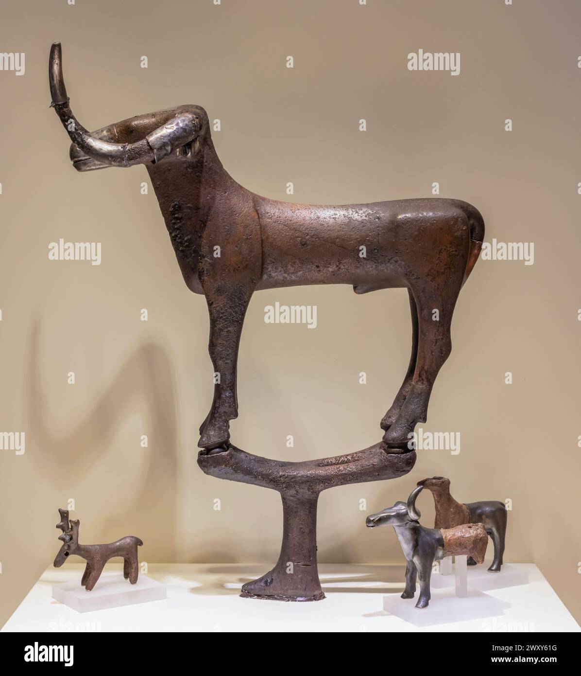 Bull statue, bronze, Museum of Anatolian Civilizations, Ankara, Turkey ...
