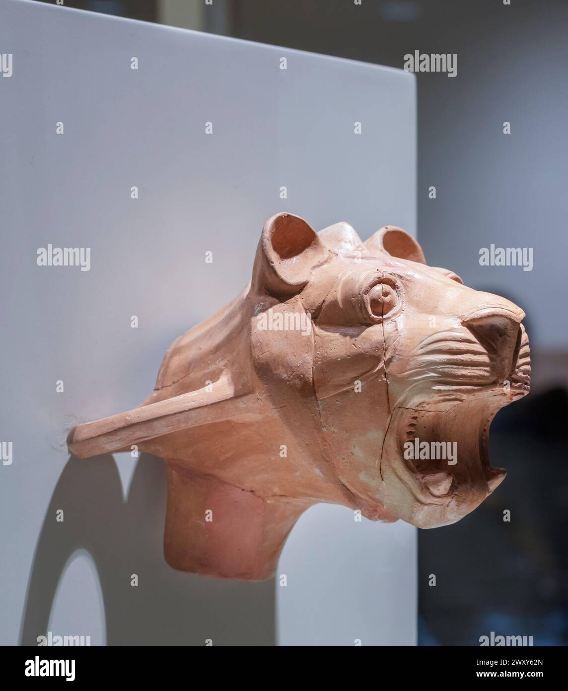 Lion head ritual vessel, terracotta, Museum of Anatolian Civilizations ...
