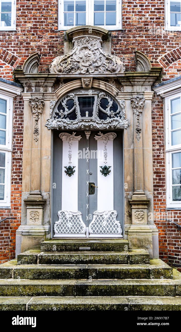 Vintage old doors in the main street of Toender, Tonder, Denmark Stock ...