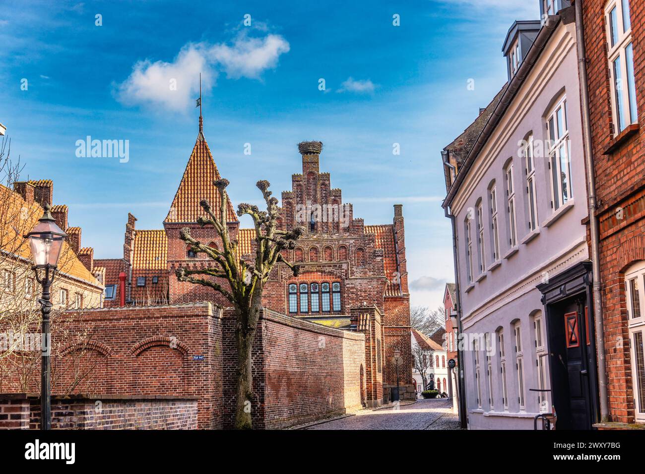Streets of medieval Ribe in Denmark Stock Photo - Alamy