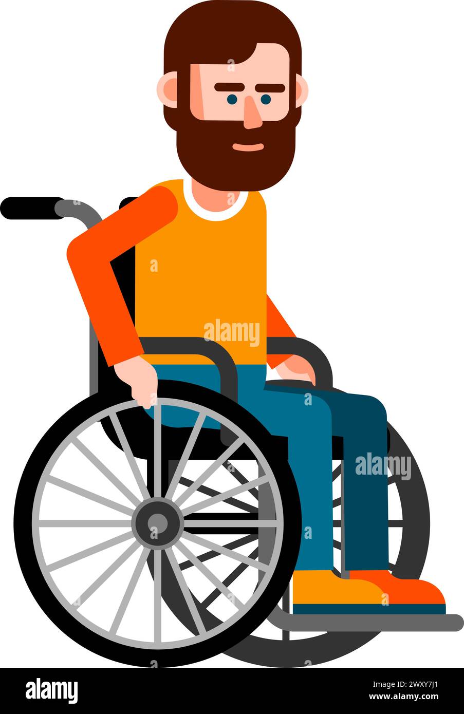 Man physical disability sitting in Cut Out Stock Images & Pictures - Alamy