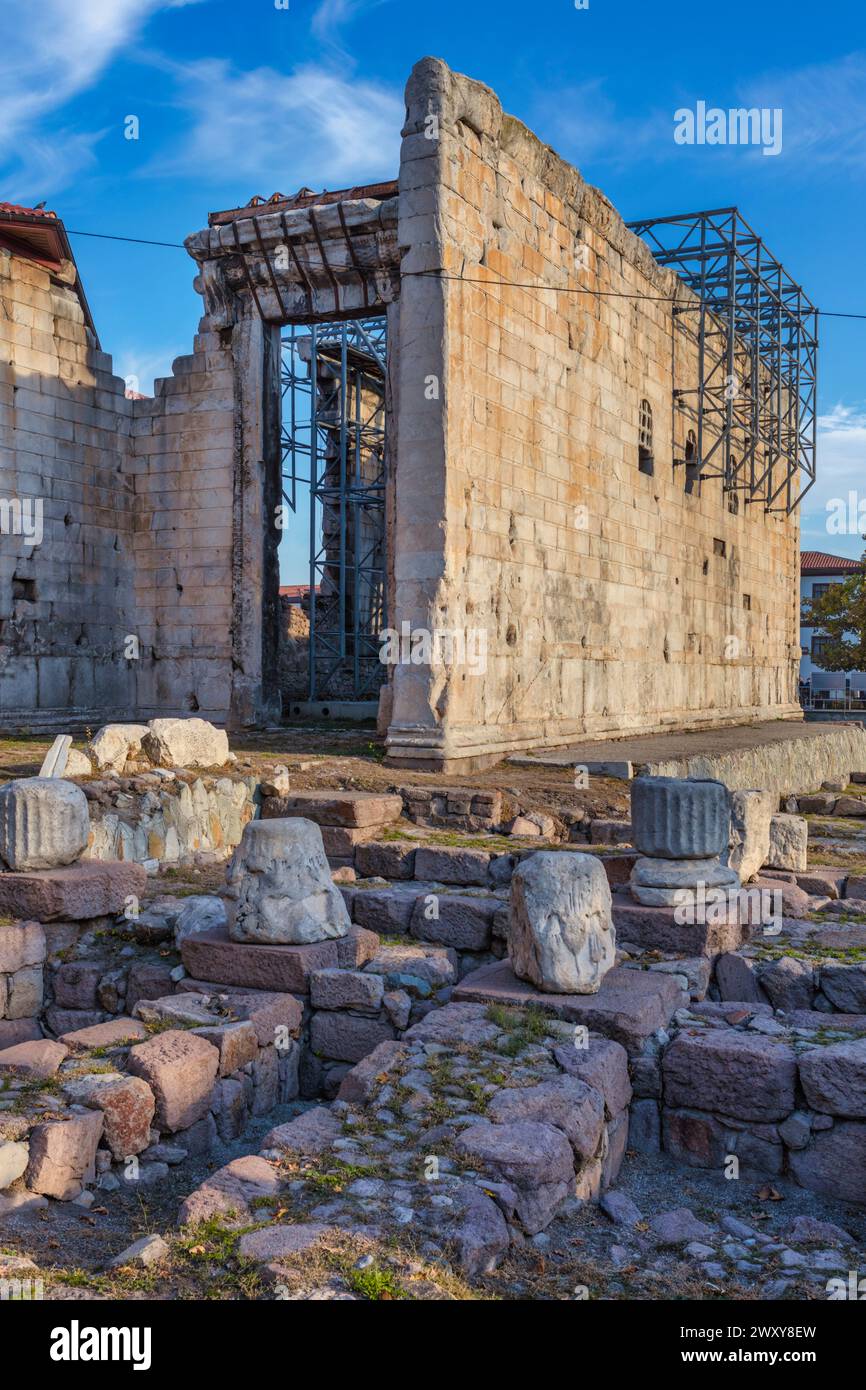 Monumentum Ancyranum, Temple of Augustus and Rome, Ankara, Turkey Stock ...
