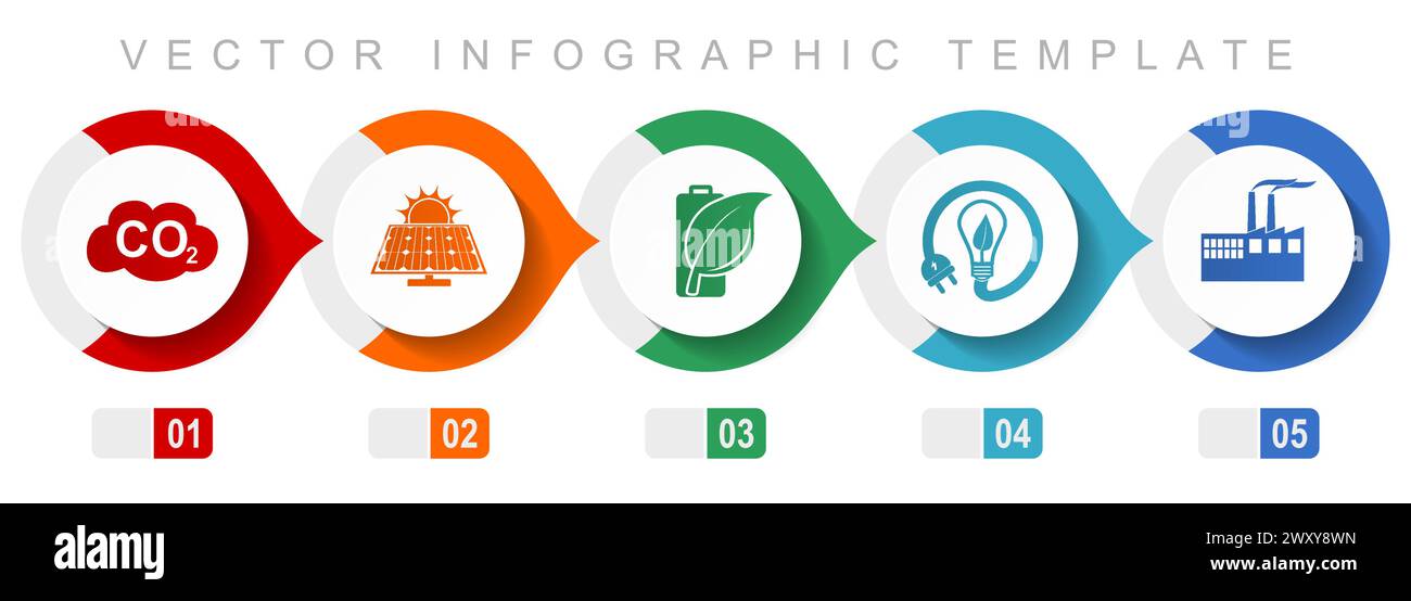 Industrial flat design infographic template, miscellaneous symbols such ...