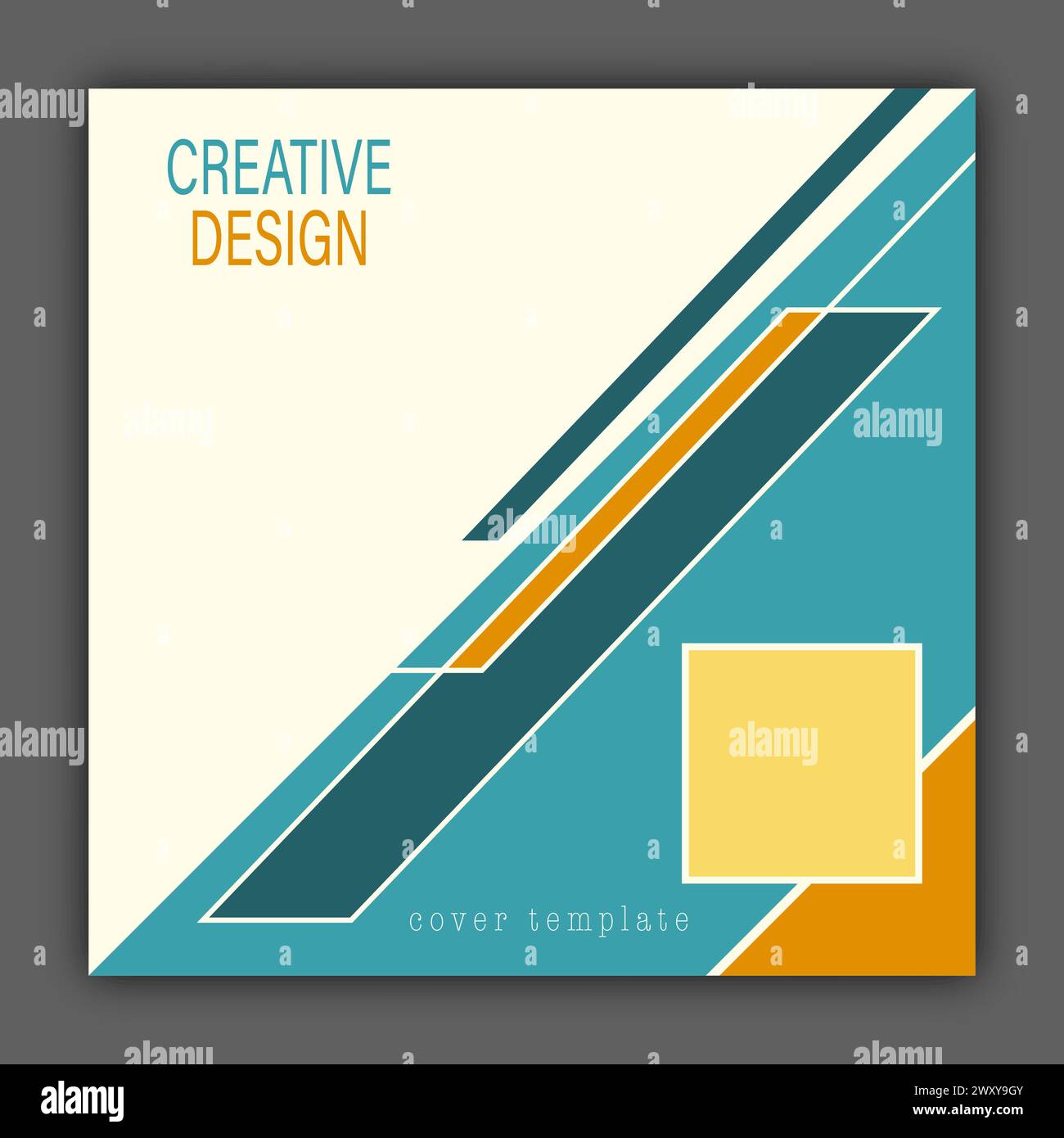 Abstract geometric shape. Template for postcards, posters, covers ...