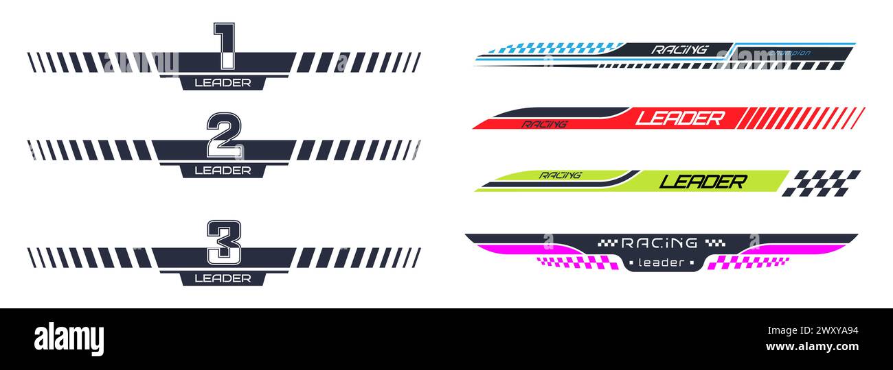 Racing. A sample of the design of the team of racers, fans. A template ...