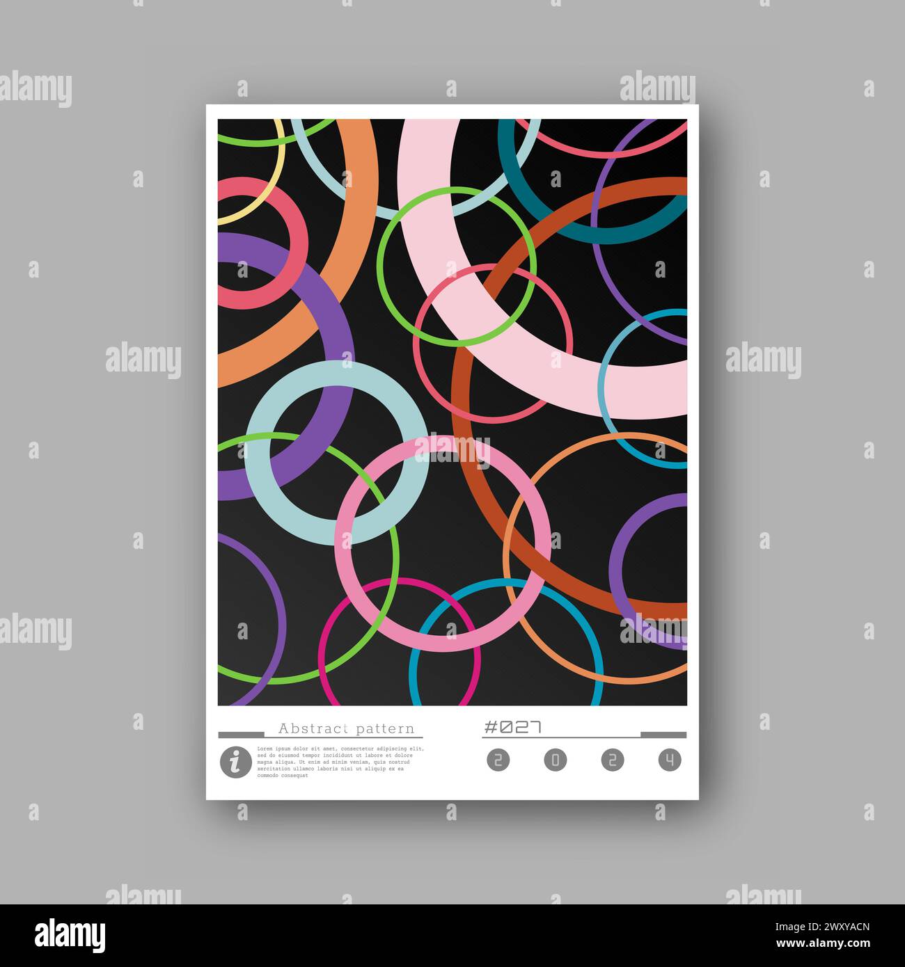 Colored abstract geometric pattern. A stylized template for a poster ...