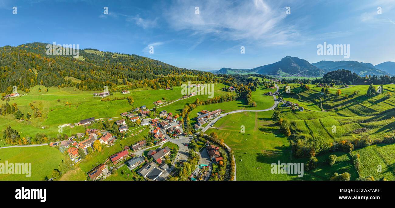 Autumn atmosphere in the Gunzesried Valley in the Nagelfluhkette Nature ...