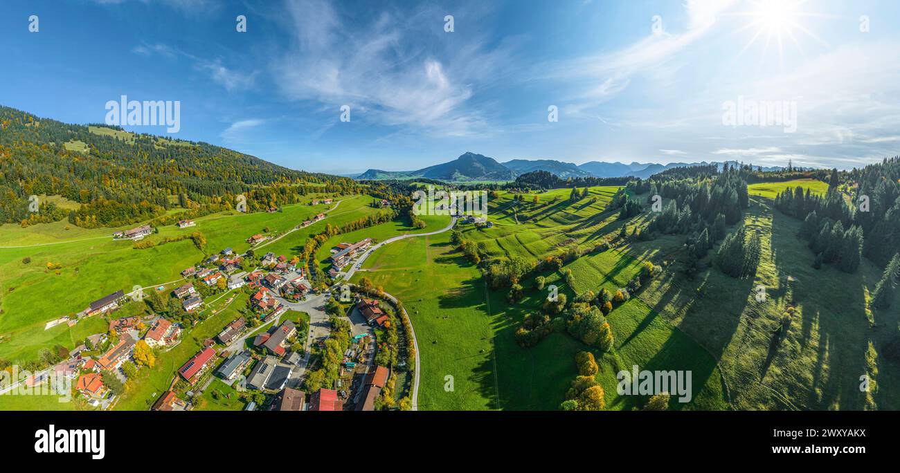 Autumn atmosphere in the Gunzesried Valley in the Nagelfluhkette Nature ...