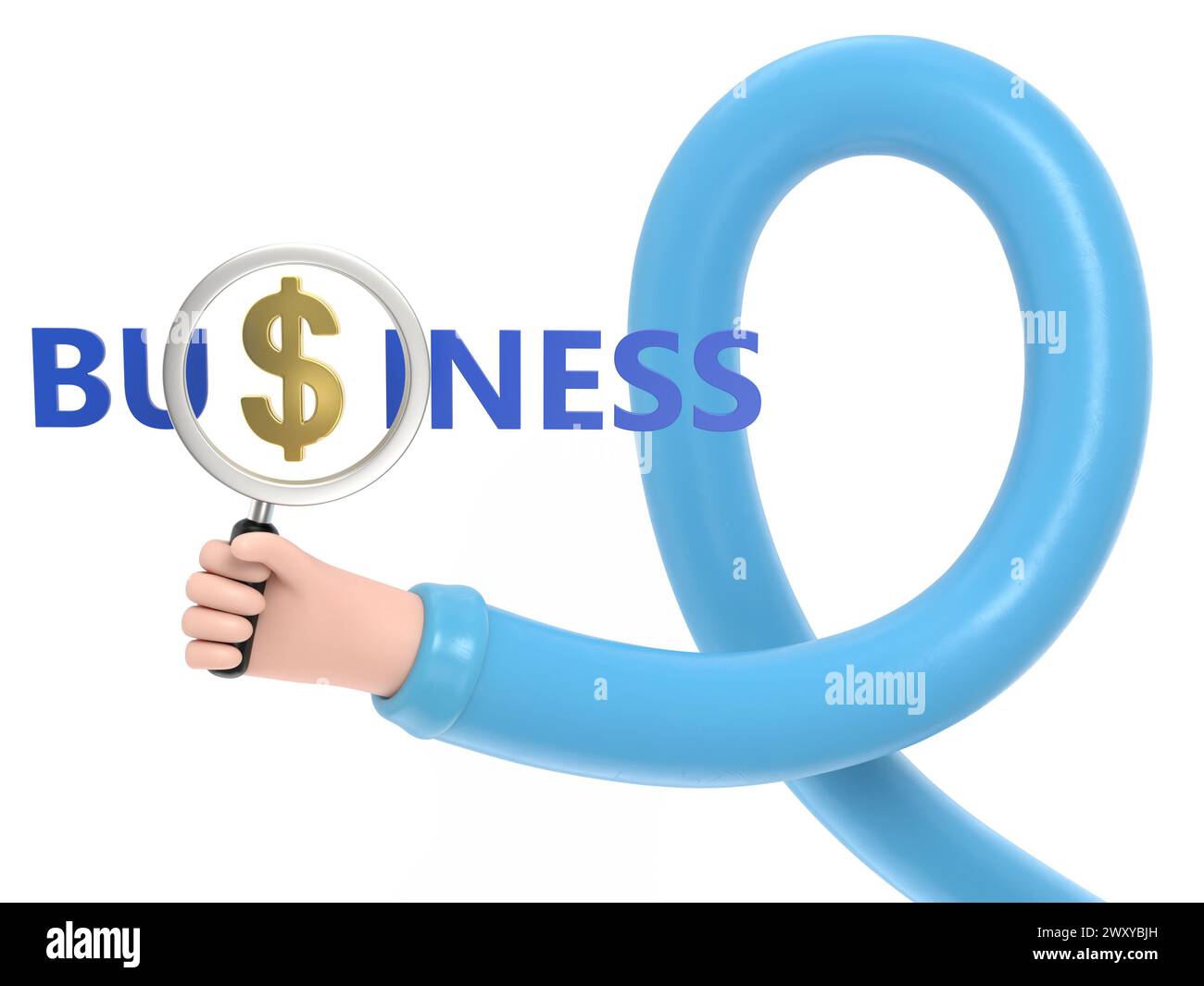 Cartoon Gesture Icon Mockup.Focus profit concept - Hand searching ...