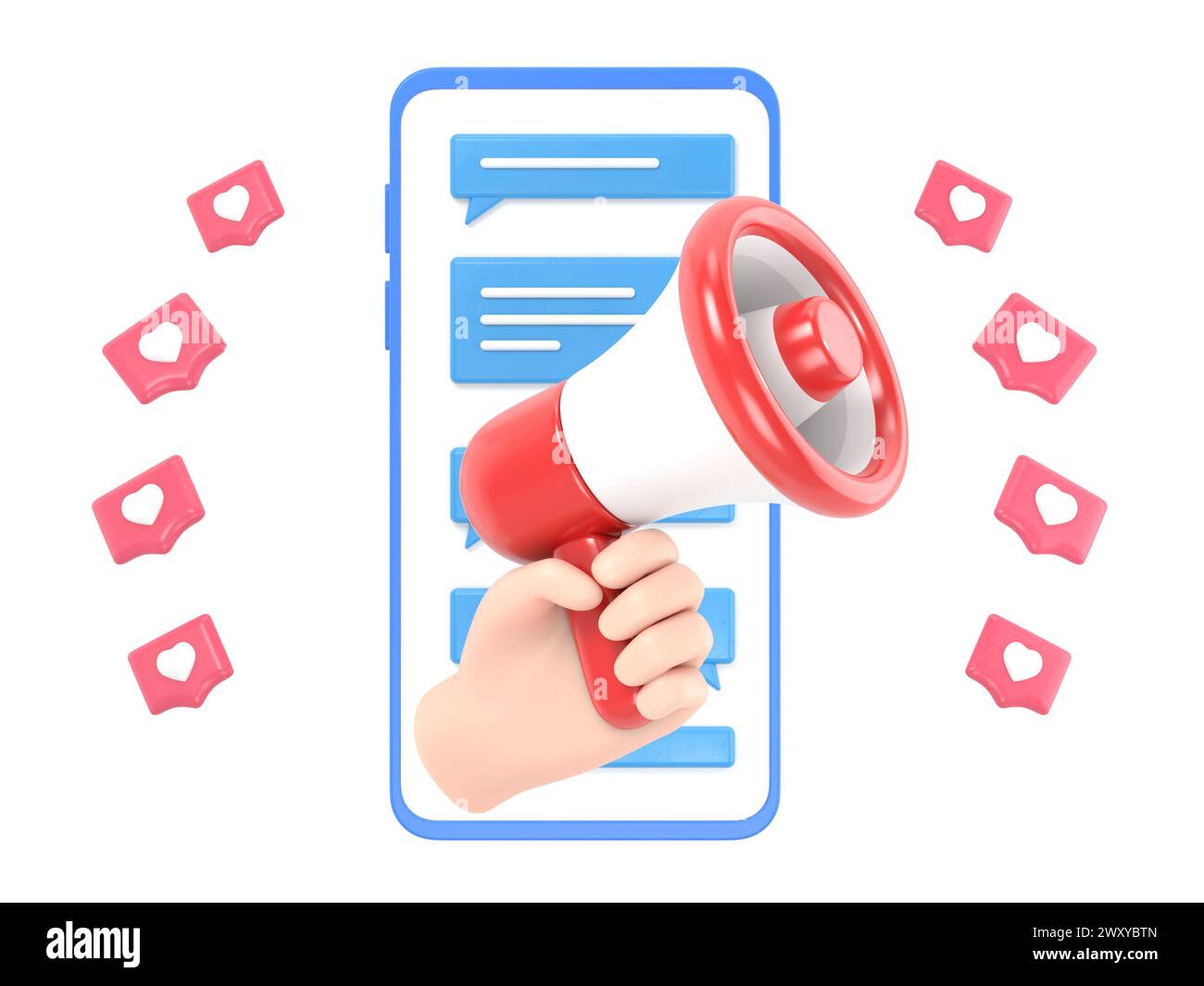 Notification 3d hi-res stock photography and images - Alamy