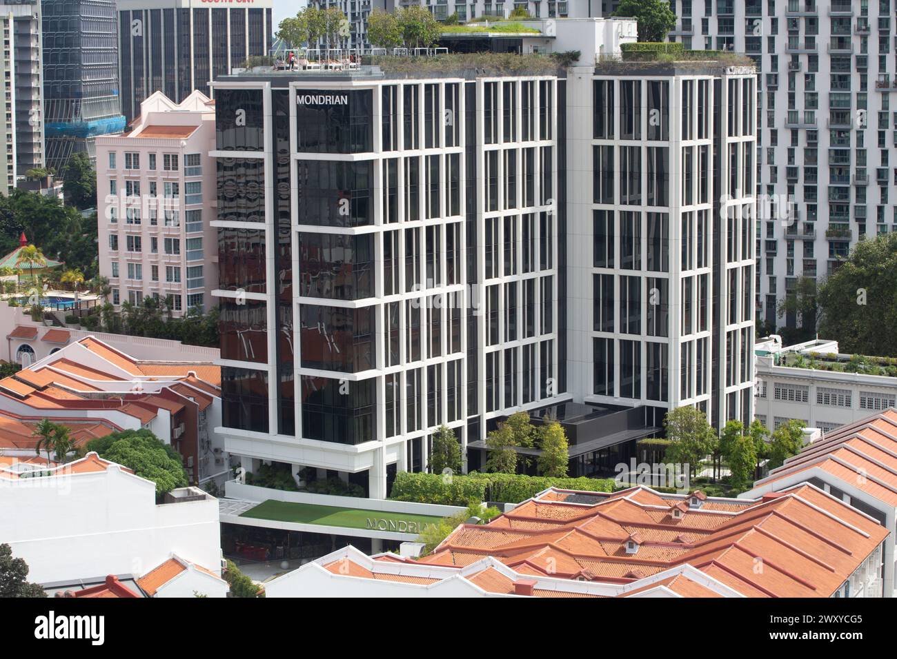 Architecture design of Mondrian Singapore Duxton hotel. A luxury venue ...