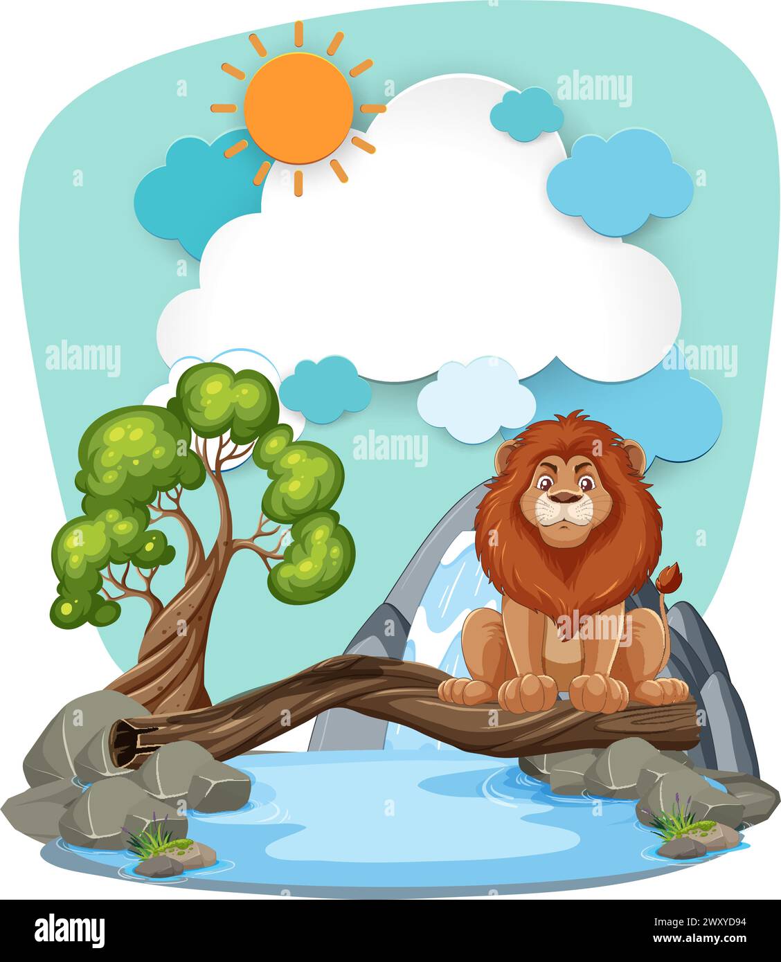 Log over water Stock Vector Images - Alamy